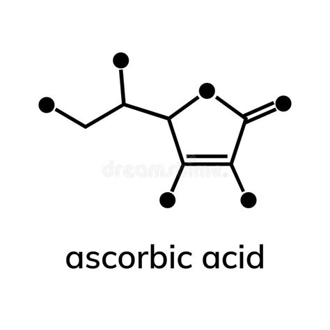 Ascorbic Acid Or Vitamin C Stock Vector Illustration Of Chemistry