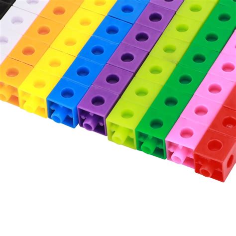Makecool 100 2cm Interlocking Linking Cubes Counting Maths
