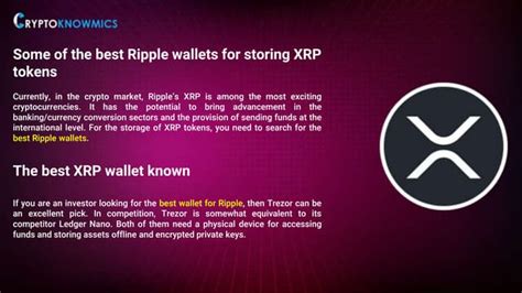 Some Of The Best Ripple Wallets For Storing Xrp Tokenspptx