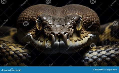 Portrait Of A Python With Piercing Eyes Stock Illustration Illustration Of Concept Black