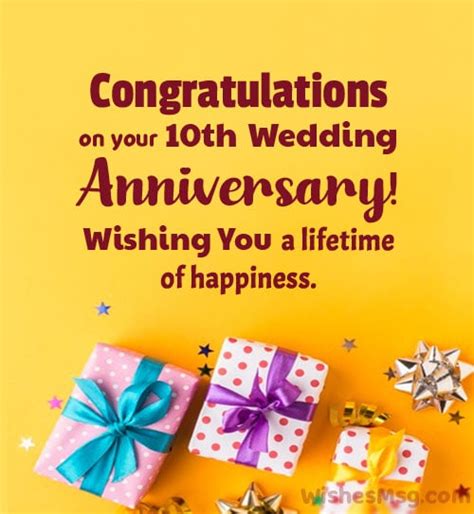 Happy 10th Wedding Anniversary Wishes For Friends 60 Photos