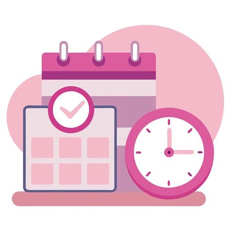 Clock And A Calendar Vector Design Premium Ai Generated Vector