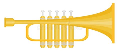 Yellow Bugle Icon Stock Vector Illustration Of Background 261374734