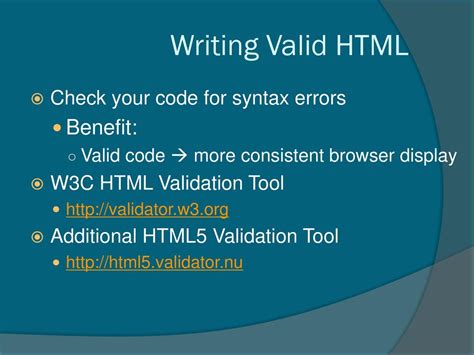 Coding Testing And Valdating A Web Page Ppt Download