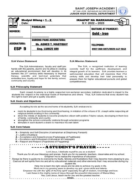 Module1 2 Esp 9 Q4 Pdf