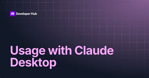 Usage With Claude Desktop Make Developer Hub