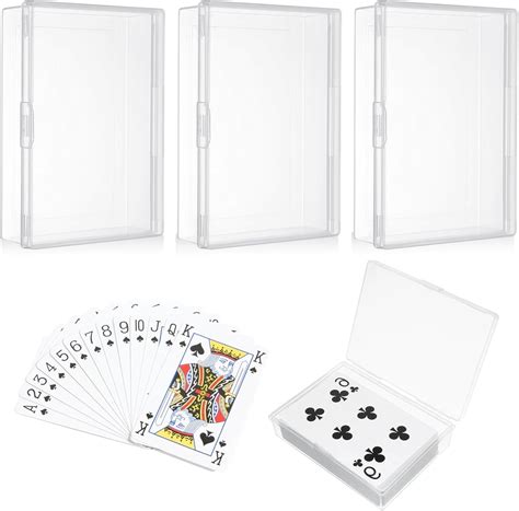 Trinkrittey Plastic Playing Card Deck Cases 3 Pcs Plastic