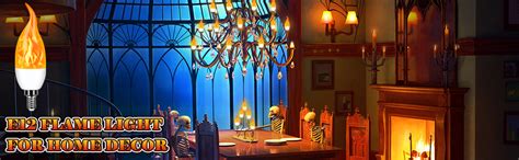 E12 Led Flickering Candelabra Flame Effect Light Bulbs 3 Modes