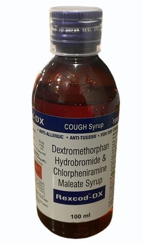 100ml Rexcod Dx Cough Syrup At ₹ 14bottle Dextromethorphan Hbr