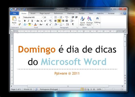 Domingo é dia de dicas do Microsoft Word