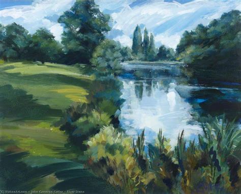 River Scene By John Cameron Cutler John Cameron Cutler