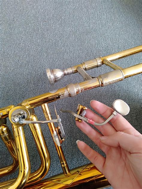 Rip To My Trombone One Of The Triggers Came Off Stuck Playing Tenor For The Foreseeable