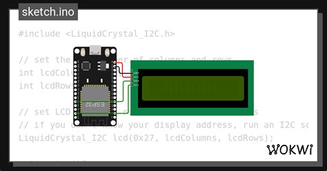 Lcd I12c Wokwi Esp32 Stm32 Arduino Simulator