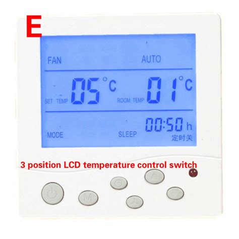 Lcd Temperature Control Switch 5 Position Intelligent Controller Switch 2speed 3 4 Position