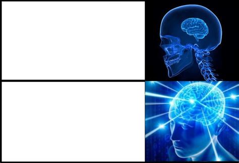 Galaxy Brain 2 Panels Fixed Blank Template Imgflip