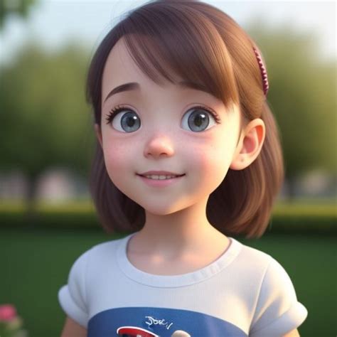 3d Girl Cartoon Character Premium Ai Generated Image