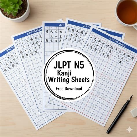 Jlpt N5 Kanji Writing Sheets Free Download Jlpt Samurai