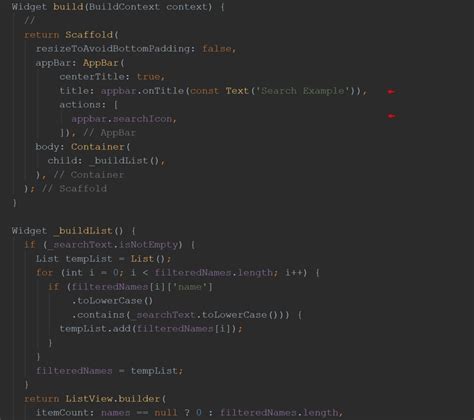 Search Bar In Flutter Dev Community