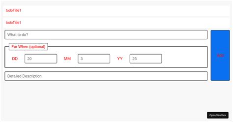 TODO LIST REACT Codesandbox