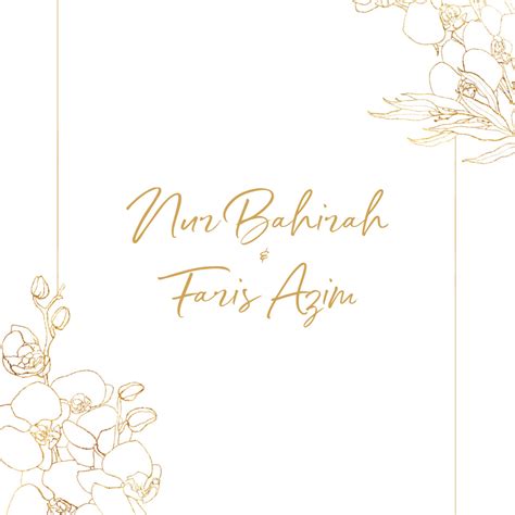 Jemputan Majlis Perkahwinan Nur Bahirah And Faris Azim Kadkads