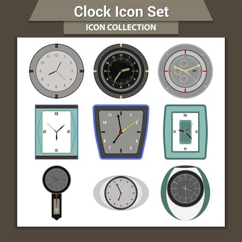 Premium Vector Clock Icon Set