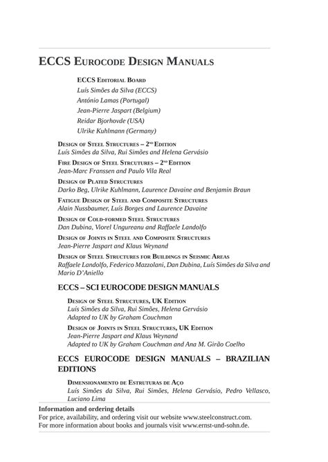 Solution Design Of Steel Structures For Buildings In Seismic Areas Eurocode 8 Design Of