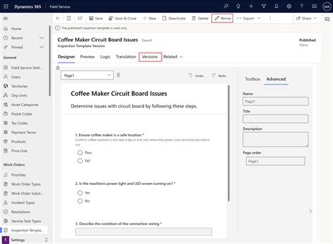 กำหนดค่าตัวเลือกขั้นสูงสำหรับการตรวจสอบ มีวิดีโอ dynamics 365 field