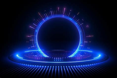 premium photo aryankumawat abstract blue background circular overlay