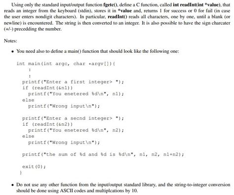 Solved Using Only The Standard Inputoutput Function
