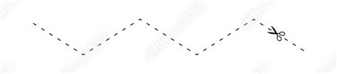 scissors on dashed line dash line and scissors dot outline and
