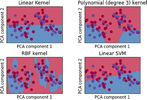 visualization of classification hyperplanes with different svm kernels
