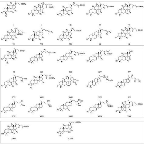 Skeletal Types Of Ganoderma Triterpenoids In G Lucidum Download Scientific Diagram
