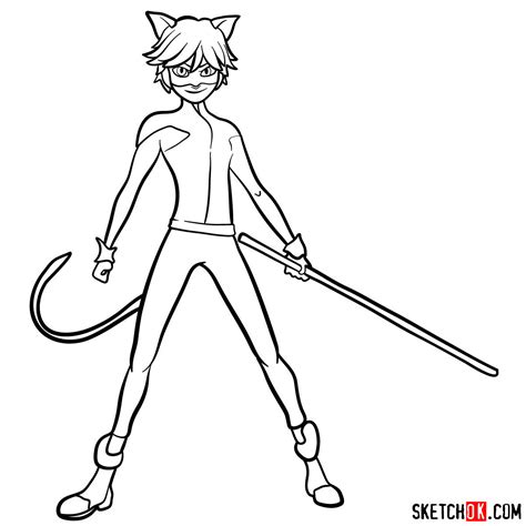 How To Draw Ladybug And Cat Noir Characters SketchOk