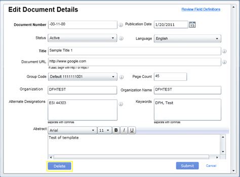Adding Editing Or Removing Documents