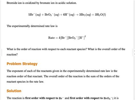 Bromide Ion Is Oxidized By Bromate Ion In Acidic Solution 5br Aq