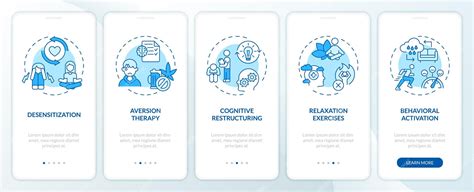 Premium Vector 2d Icons Representing Behavioral Therapy Mobile App Screen Set Walkthrough 5