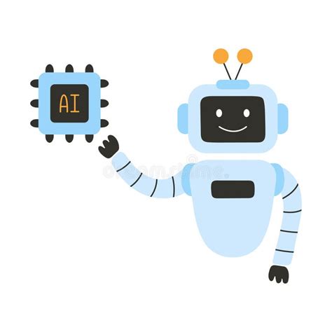 cute ai assistant vector illustration stock vector illustration of