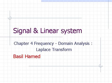 signal linear system chapter 4 frequency domain analysis