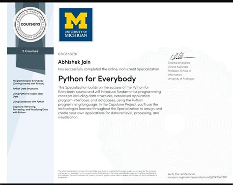 Specialization Python3 Programming Datastructures Coursera
