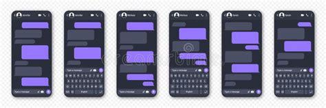 Messaging App Design User Interface Blank Sms Text Frame