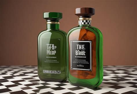 A Bottle Of Gatorade Sits On A Checkered Table Premium Ai Generated Image