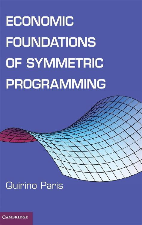 economic foundations of symmetric programming 9780521194723 economics