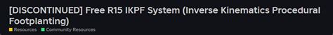 [discontinued] free r15 ikpf system inverse kinematics procedural