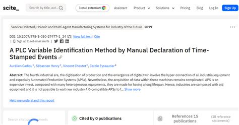 A Plc Variable Identification Method By Manual Declaration Of Time