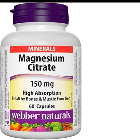 WEBBER NATURALS-МАГНЕЗИЙ ЦИТРАТ 150 mg X 60 - Аптека Оптима