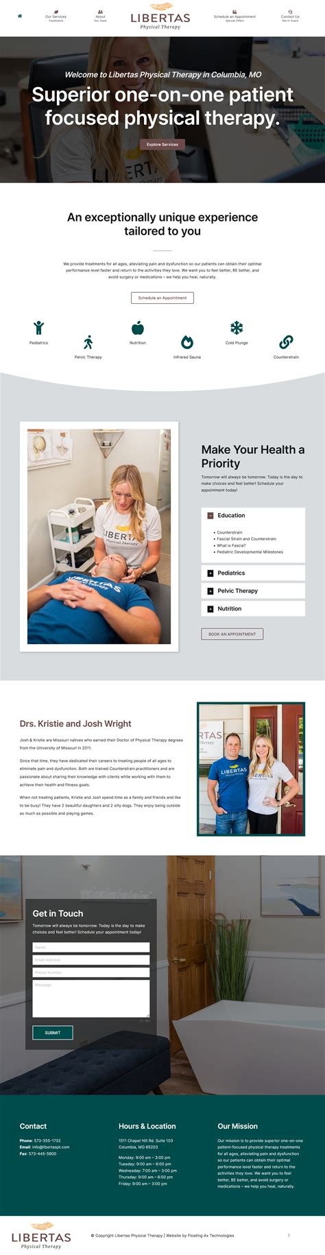 libertas physical therapy floating ax technologies