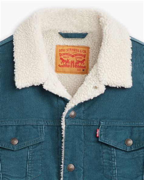 Corduroy Relaxed Fit Trucker Jacket Green Levis® Gb