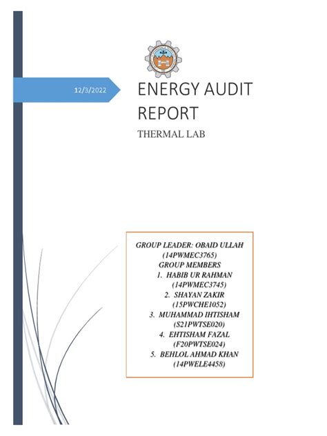 Energy Audit Report Pdf Energy Conservation Efficient Energy Use