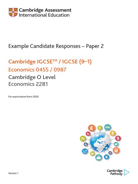 0455 Example Candidate Responses Paper 2 Igcse Pdf Labour Economics Inflation