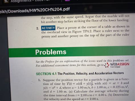 answered 1 suppose the position vector for a… bartleby